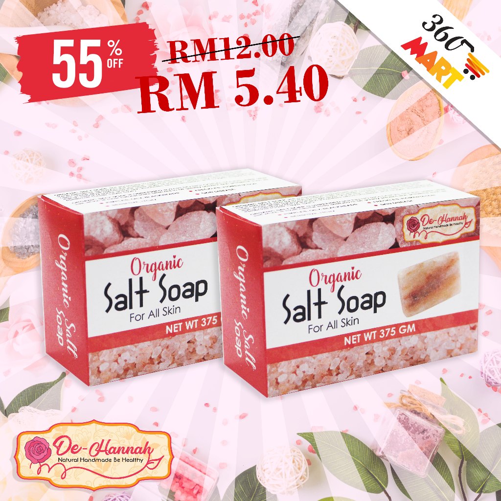 Pure Organic Himalaya Pink Salt Soap (Sabun Garam Himalaya) 330g ...