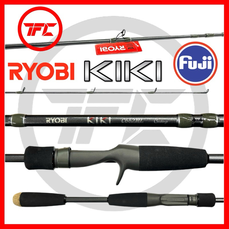 RYOBI KIKI Baitcast & Spinning Rod BC Baitcasting Medium Light Casting ...
