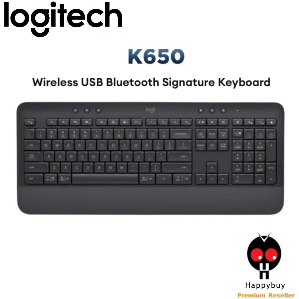 Logitech K650 Wireless USB Bluetooth Signature Keyboard (920-010955 ...