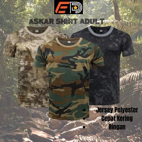 T-shirt Camouflage Baju Camo Baju Hutan Mancing Baju Tactical Shirt ...