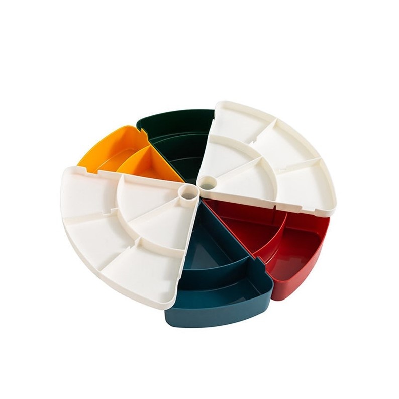 Triangle Rotation Candy Box Multi-Functional Storage Box Compartment ...