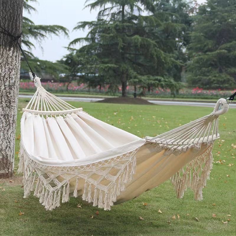 Large Hammock Brazilian Macrame Bohemia Tassel Swing Net Chair Out ...