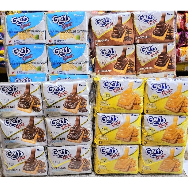 100g Gery Saluut Malkist Cheese Cracker Coconut Choco Biscuit Biskut ...