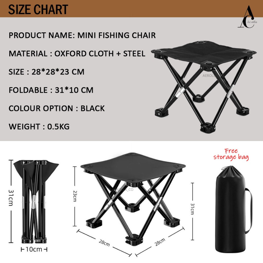 [NEW]Mini Portable Foldable Stool Chair Lightweight Outdoor Slacker ...