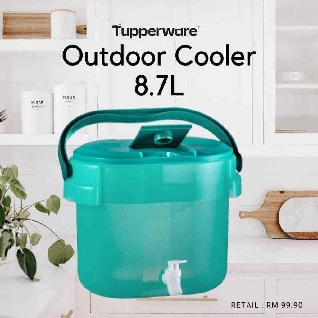 Tupperware Outdoor cooler water dispenser 8.7L Red beverage dispenser ...