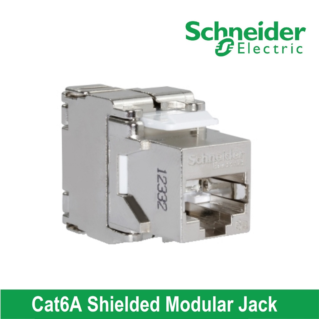 Schneider Cat6A Shielded Network Faceplate Modular Jack (ACTRJSMTG6ANSS ...