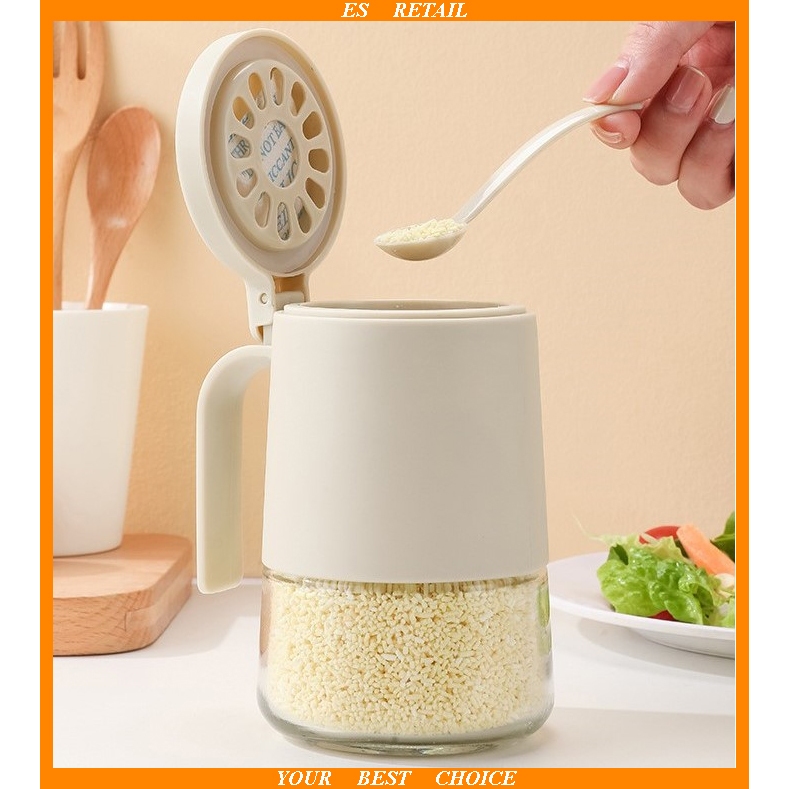 Dual spoon seasoning bottle Spice bottle Condiment bottle Spice jar ...