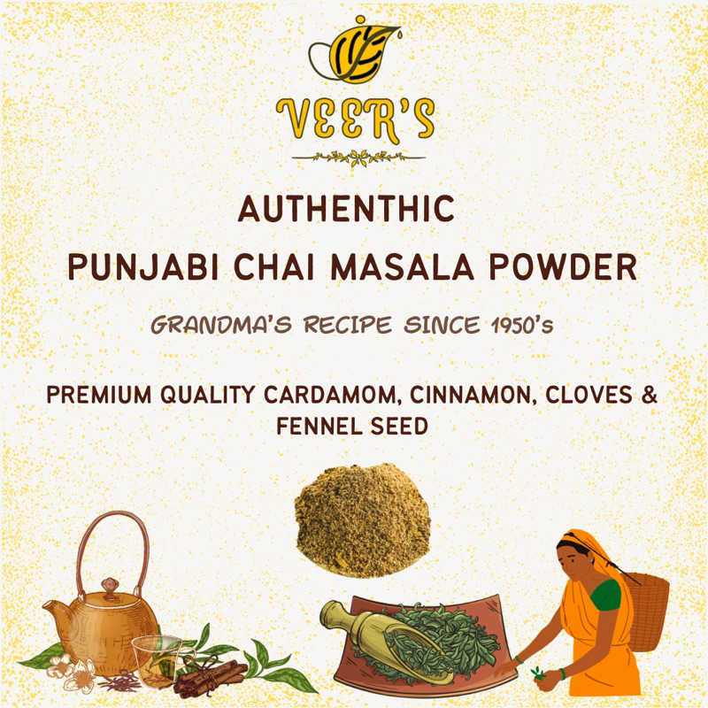 VEER’s Authentic Homemade Punjabi Chai Masala Powder | Shopee Singapore