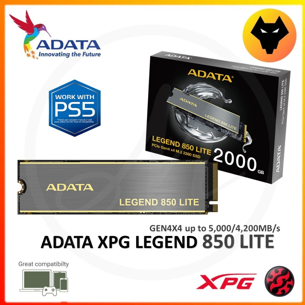 ADATA NVME M.2 2280 PCIE LEGEND 850 LITE GAMING SSD (500GB/1TB) GEN4 ...