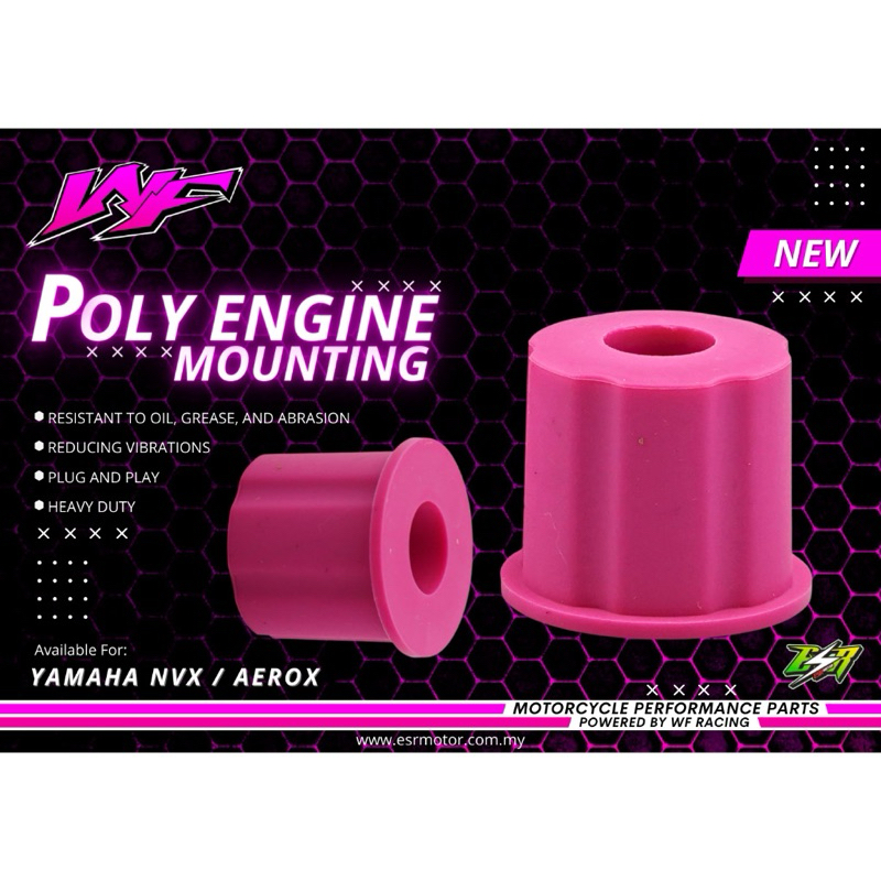 WF RACING POLY BUSH ENGINE MOUNTING BUSH FOR NVX AEROX (BUSH ARM ESR ...