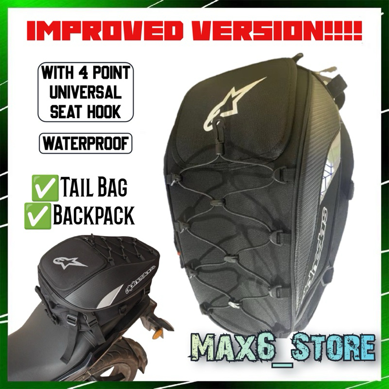 AIplnestar Waterproof Seat Bag Rear Tail Bag Universal Motorcycle ...