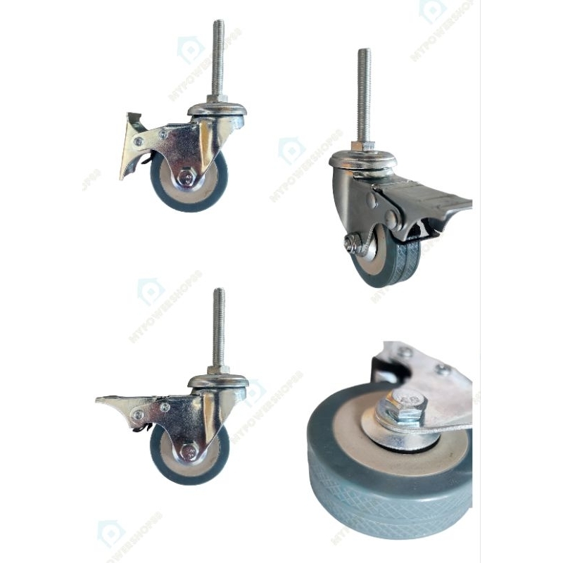Heavy Duty M8 Long Thread Wheel Castor with lock | Shopee Singapore