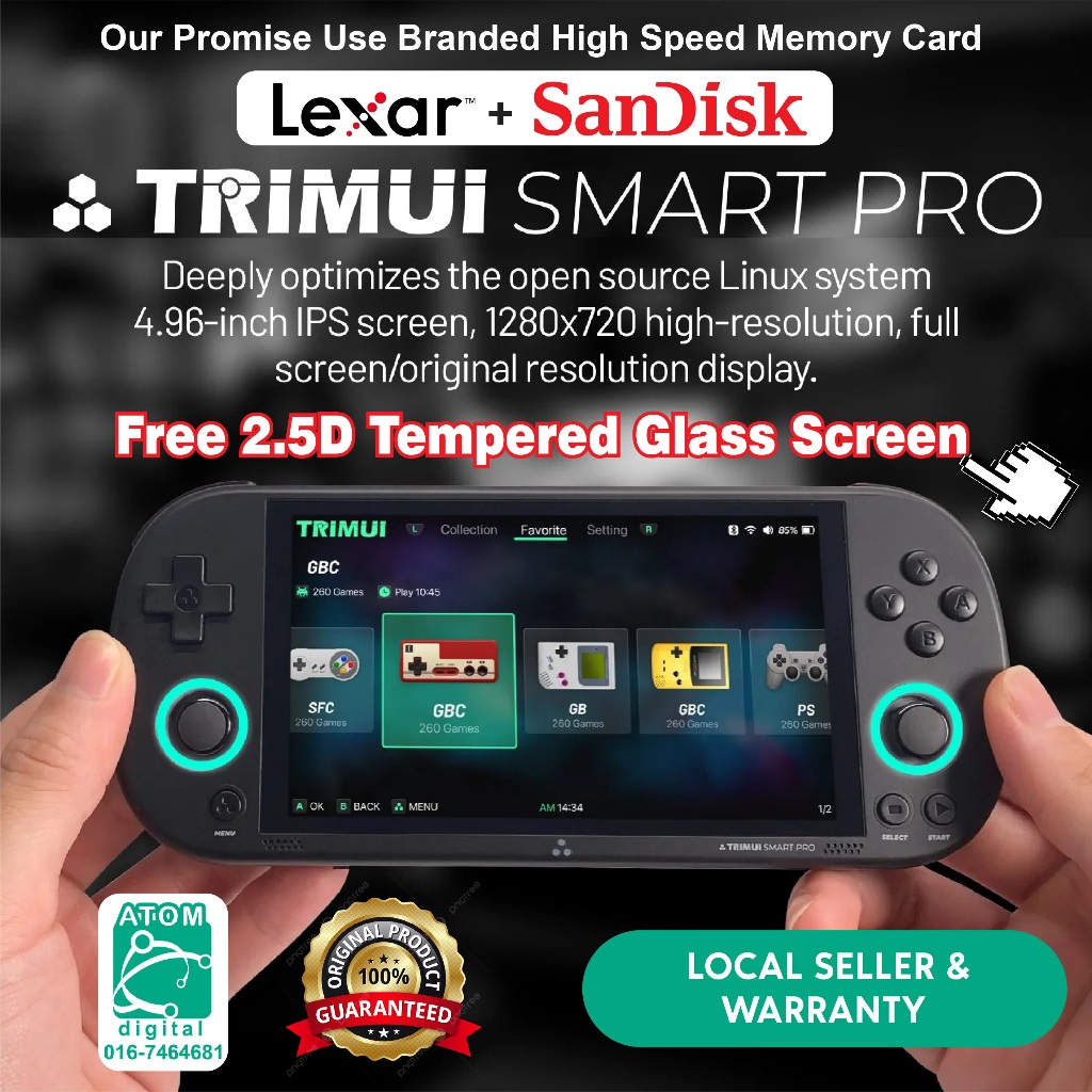 【Send From JB】TRIMUI SMART PRO 4.96" IPS Screen 720dpi Open Source RGB ...