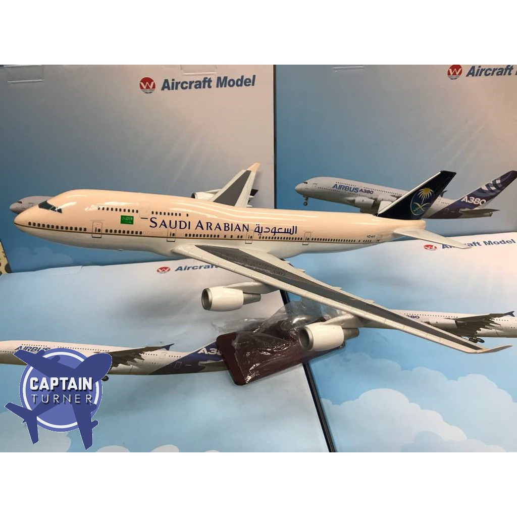 Saudi Arabian B747 47CM Aircraft Model Die-cast Metal | Shopee Singapore