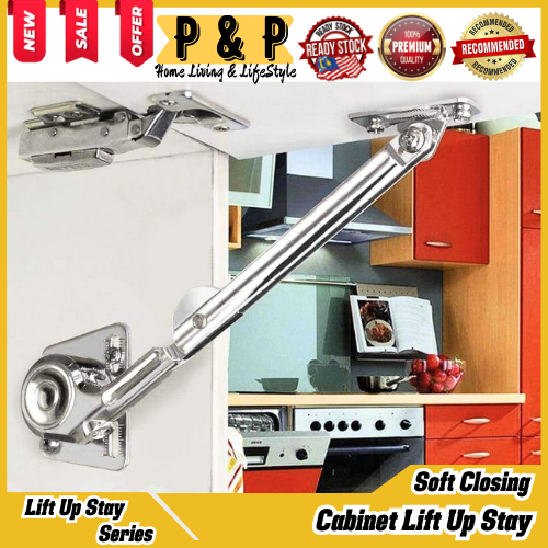 Cabinet Soft-Closing Lift Up Lid Support Door Stay Kitchen Cupboard ...