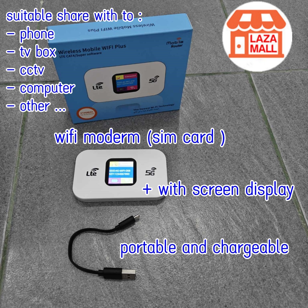 Modified Unlimited mobile sim card pocket wifi router portable battery ...