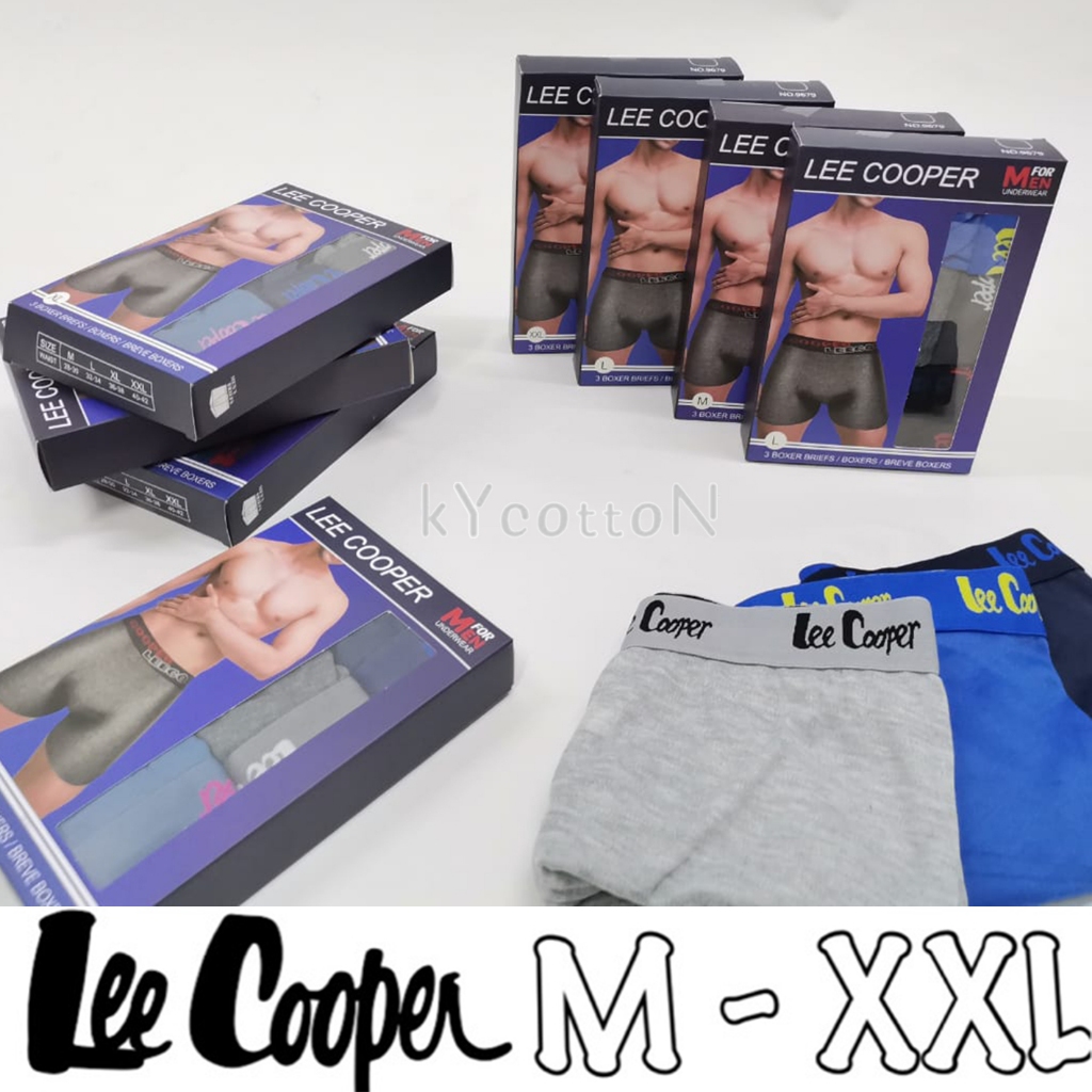 9679| Lee Cooper Men Boxer Adult Men's Underwear army box | Shopee ...