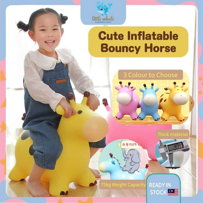 Children Kids Ride-On Inflatable Bouncing Jumping Animal Toy Jumping ...