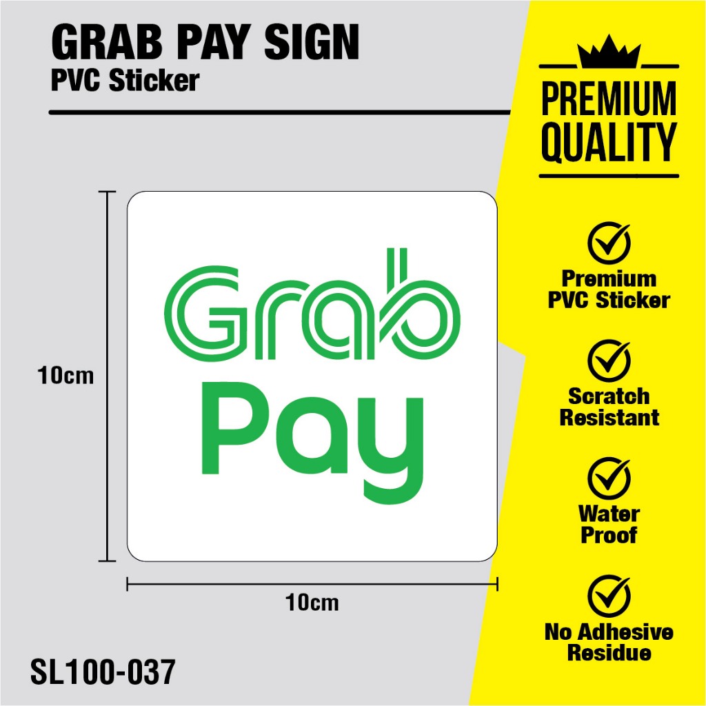 Signage for Grab Pay (10cm x 10cm) | Shopee Singapore