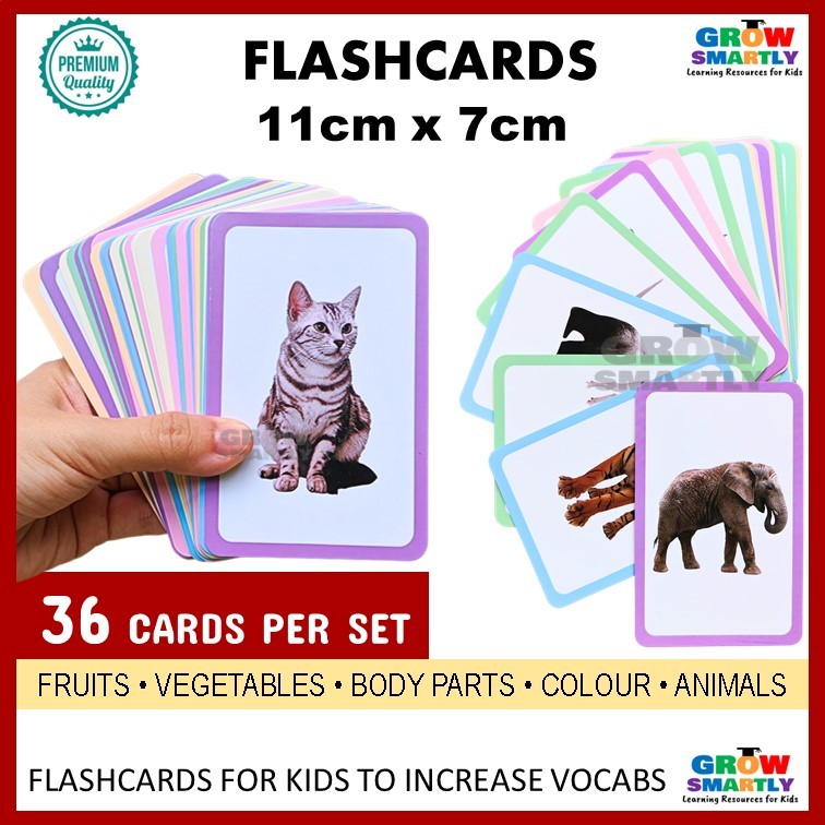 Flash Card for Kids Flashcard Animals FlashCard Fruits Body Parts Flash ...