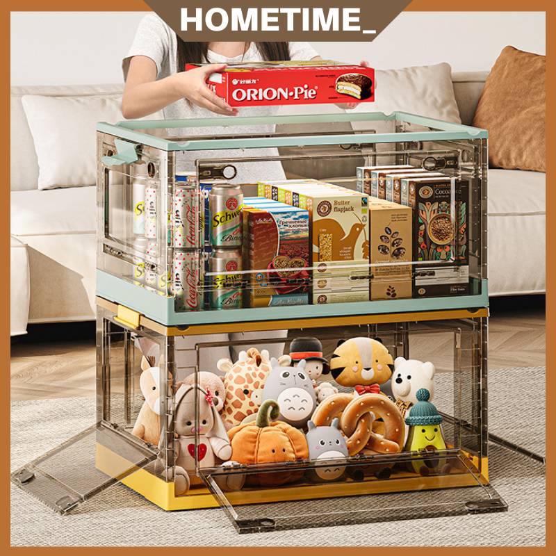 Transparent Storage Box Foldable Storage Cabinet Multipurpose Stackable ...