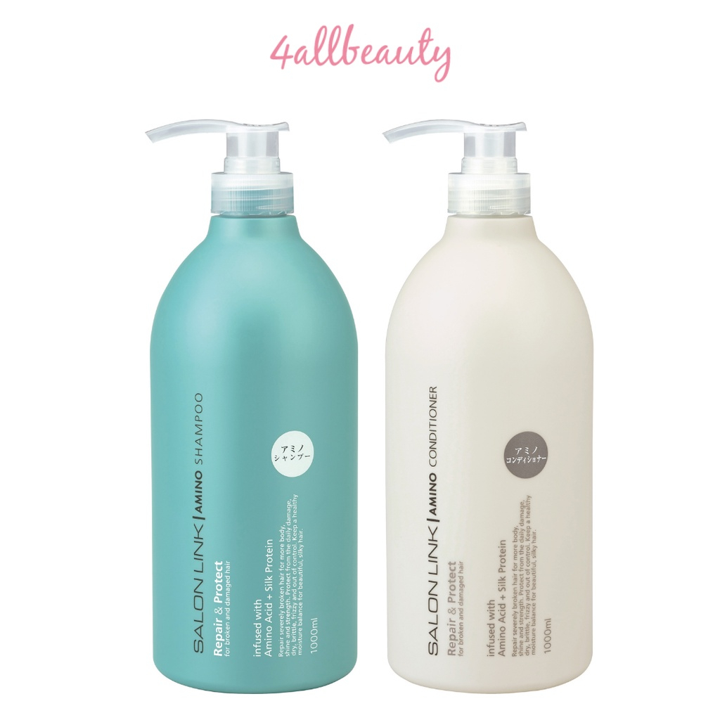 SALON LINK Amino Shampoo/Conditioner 1000ml (Repair & Protect) | Shopee ...