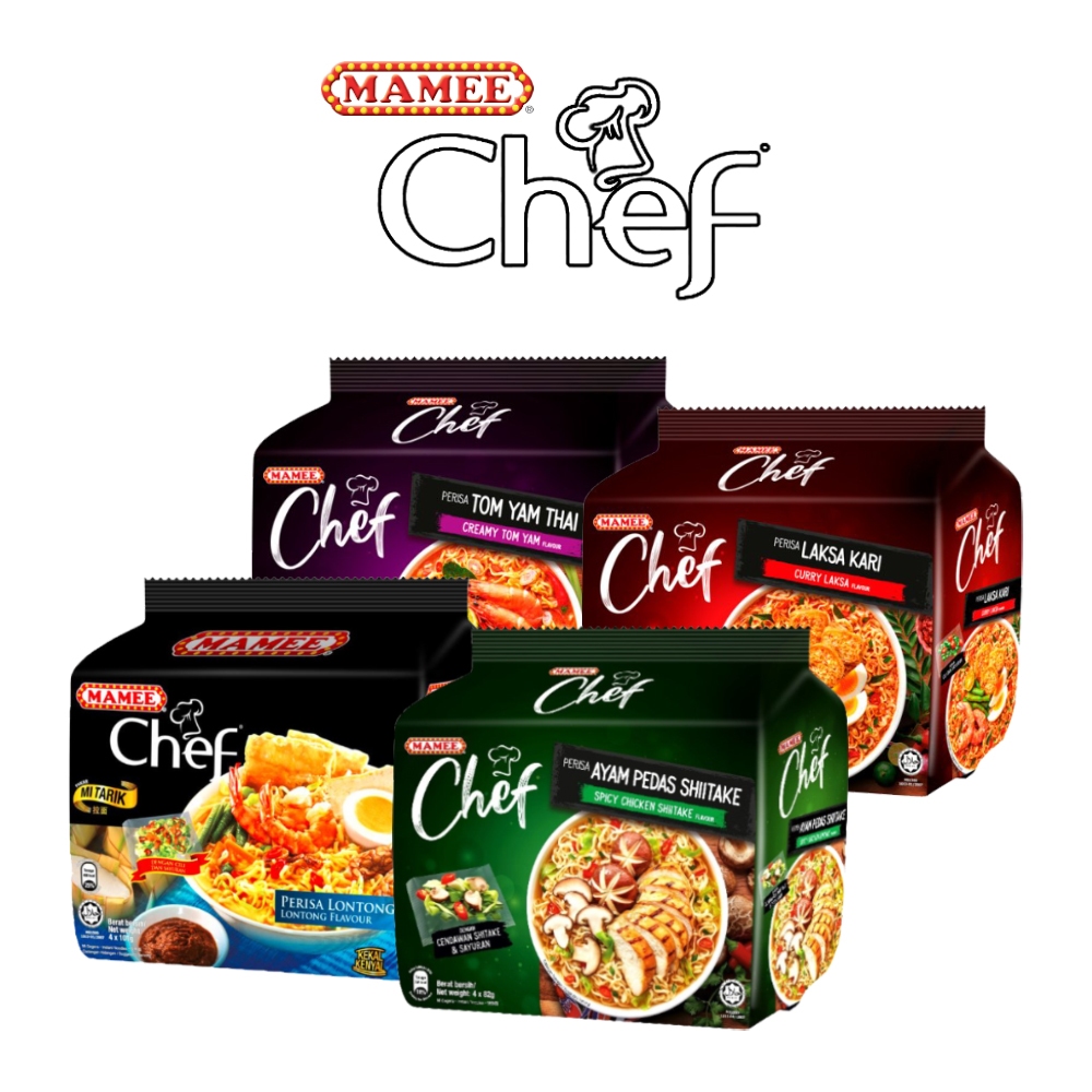 Mamee Chef Instant Noodles Curry Laksa/ Tomyam/ Spicy Chicken Shitake ...