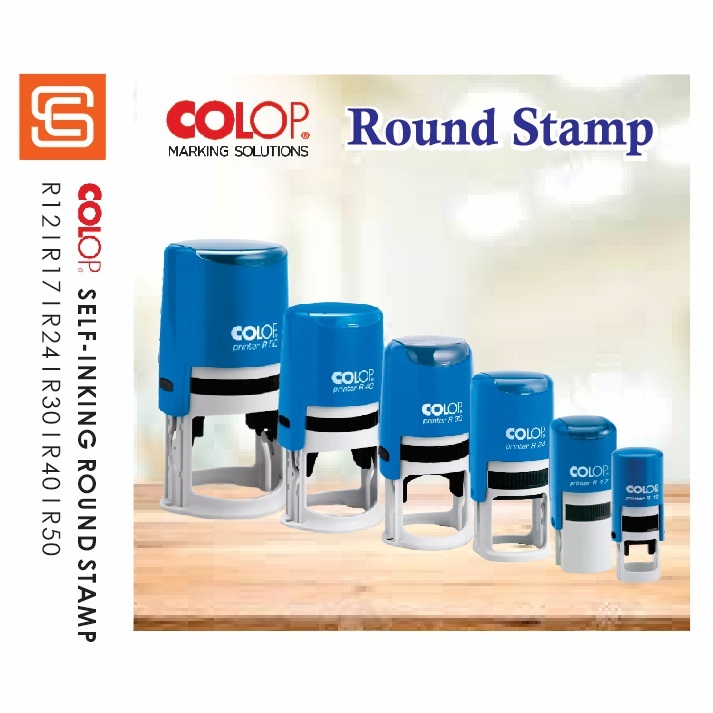 COLOP ROUND STAMP R12 | R17 | R24 | R30 | R40 | R50 (CUSTOM MADE WORDING) | Shopee Singapore