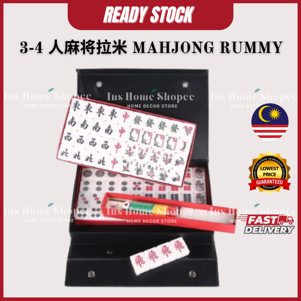 (Inshome) Mahjong/ Rummy/ Lami/ Cinami Full Set 三人四人麻将 拉米 | Shopee ...