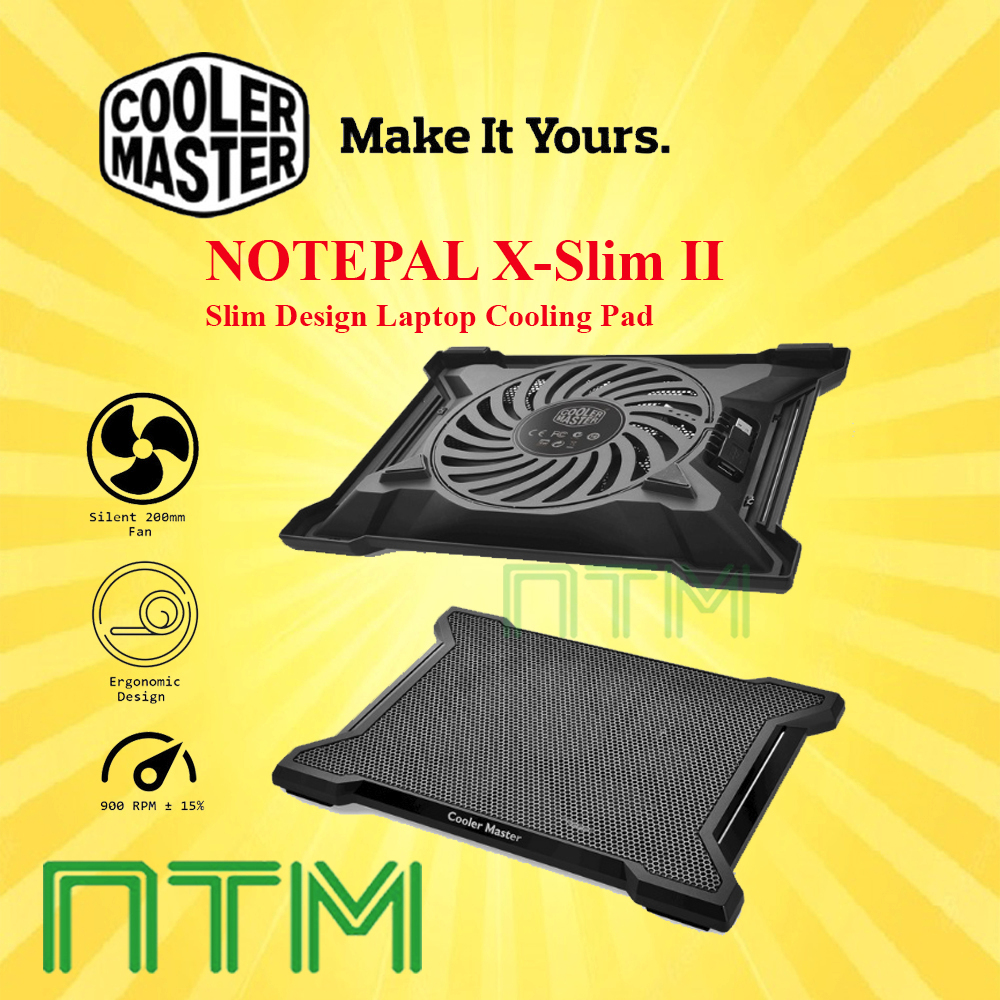 COOLER MASTER NOTEPAL X-SLIM II SILENT 140MM FAN ULTRA SLIM 15.6 ...