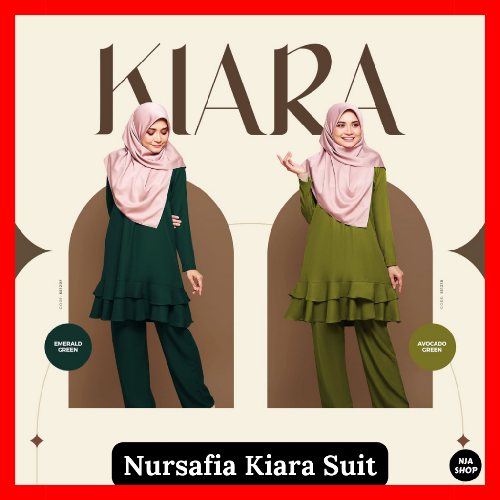 Kiara Suit Nursafia Size S - 3XL Blouse Pants Set Baju Labuh dan Seluar ...