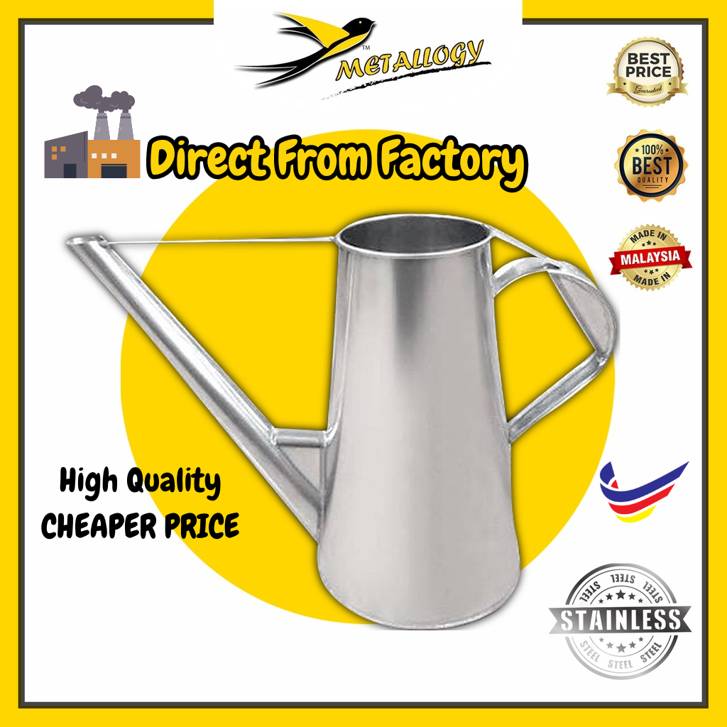 Metallogy Long Narrow Spout Coffee Pot 1.5 Litre Stainless Steel Rust ...