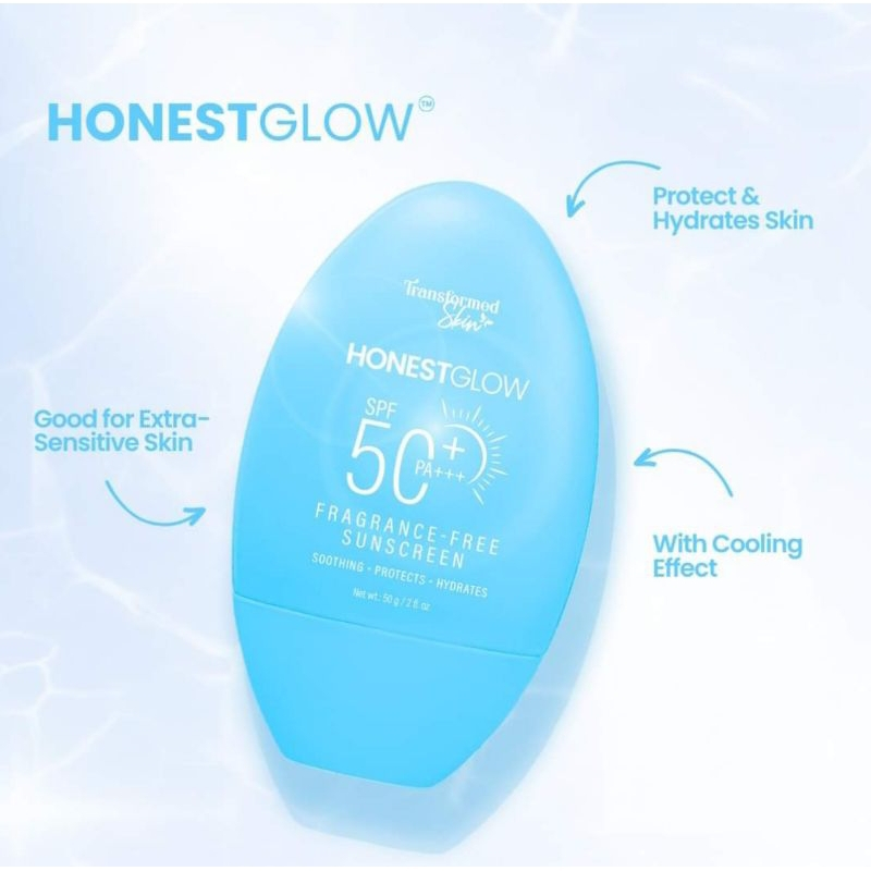 Honest Glow Fragrance Free Sunscreen 50g SPF50 PA +++ | Shopee Singapore