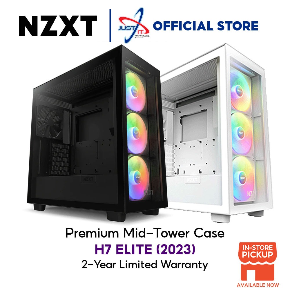 NZXT H7 ELITE (2023) / H7 ELITE Mid-Tower Gaming Case / Casing ( MATTE ...