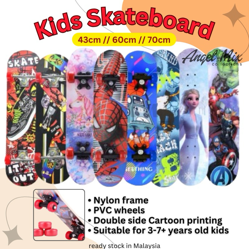 43CM / 60CM / 70Cm Length Skate Board Skateboard Sport Outdoor / Papan ...