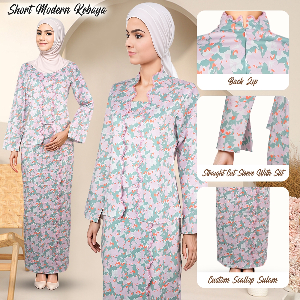 Baju Kurung Modern Kebaya printed baju raya 2024 viral baju kurung ...