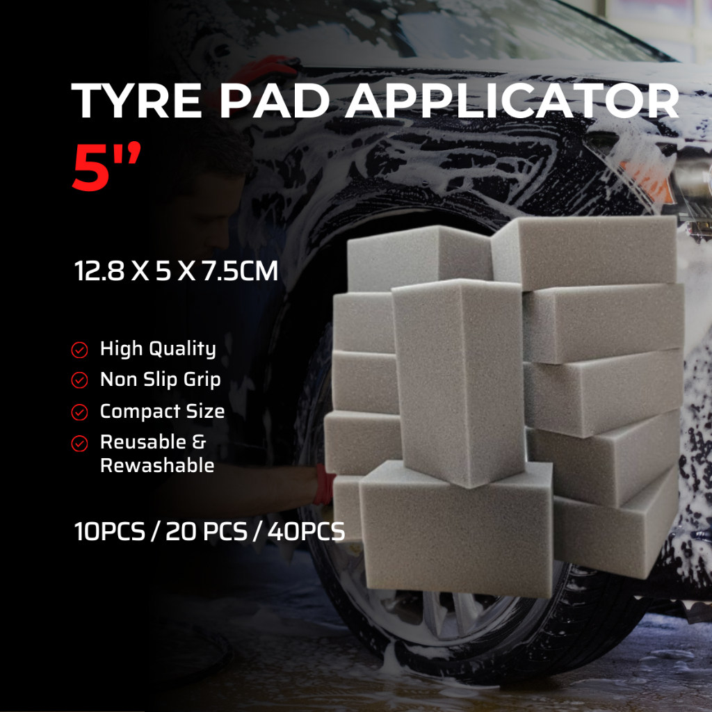 Clars Car Wash Tyre Sponge Foam 5'' 12.8x5x7.5cm - 20/40PCS | Shopee Singapore