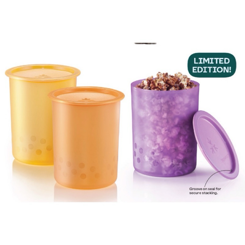 Tupperware Polka Dot One Touch Canister Set (3pcs) | Shopee Singapore