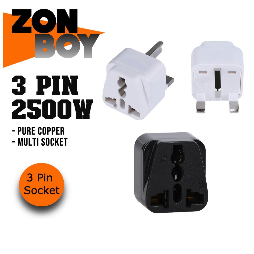 Travel Adapter Universal Plug 3 Pin Plug Conversion Adaptor Multi ...