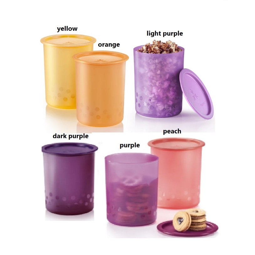 Tupperware One Touch OT Polka Dot 1.25L Bekas Kedap Udara Cookie Container Airtight | Shopee ...