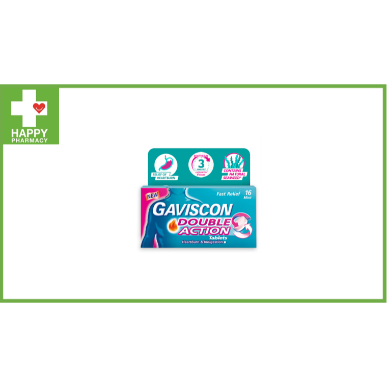 GAVISCON tablets 16's (Double Action/Peppermint) | Shopee Singapore