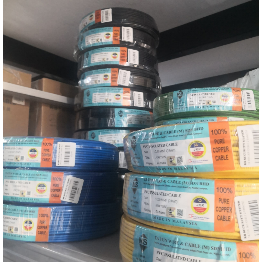 TA TUN PVC INSULATED CABLE 2.5MM X 100M (SIRIM) | Shopee Singapore