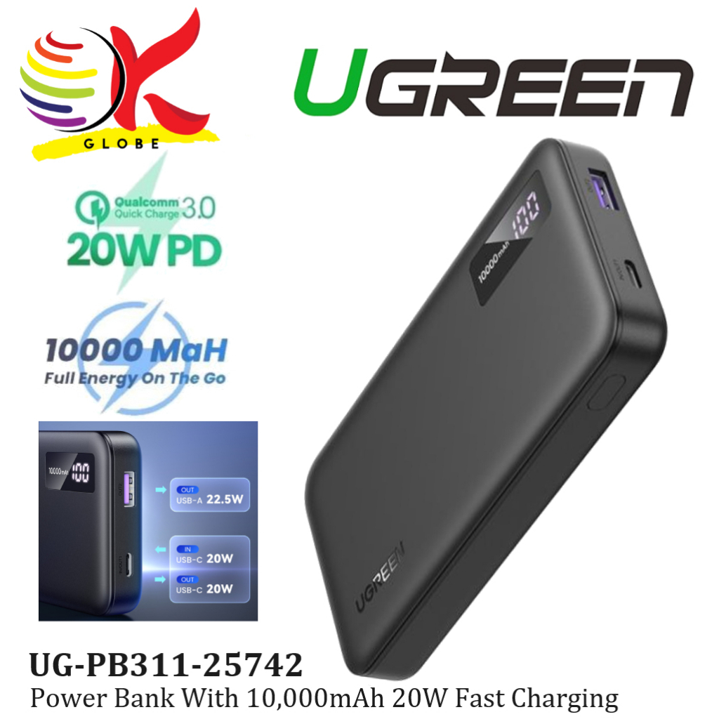 UGREEN PB311 / PB312 - (10000MAH / 20000MAH) POWER BANK PD3.0 20W / TWO ...