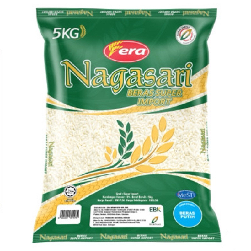 [NEW Stock] ERA Nagasari Super Imported Rice (5kg) | Shopee Singapore