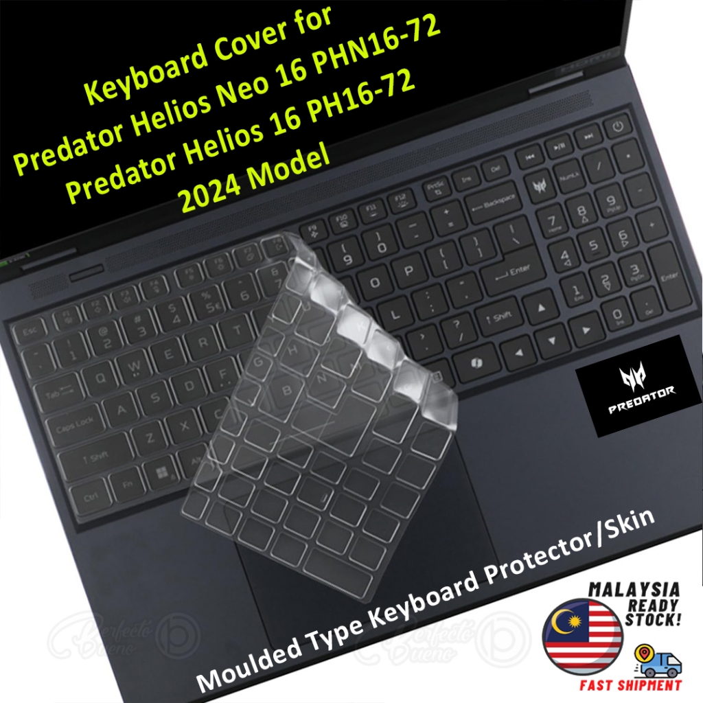Keyboard Protector for Acer Predator Helios Neo 16 PHN16-72 2024 Model Predator Helios 16 PH16 ...