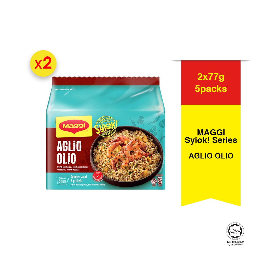 MAGGI SYIOK Aglio Olio Packet 2(5x77g) | Shopee Singapore