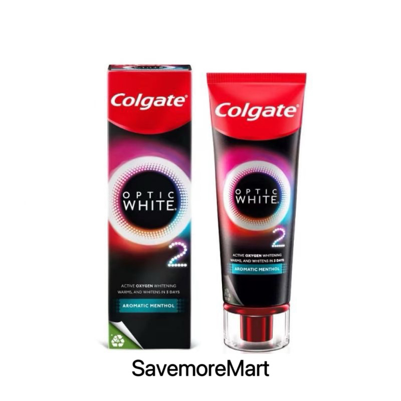 Colgate Optic White O2 Active Oxygen Whitening Aromatic Menthol Toothpaste 85G | Shopee Singapore