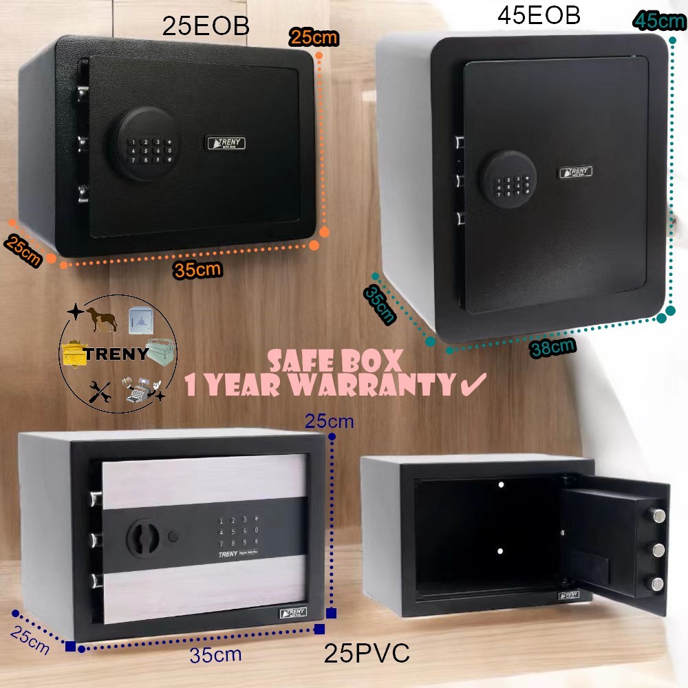 TRENY Standard Electronic alarm Safe Box safe box for jewellery Digital Safety Box SafeBox ...