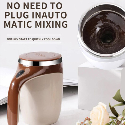 [Shopee Choice]380ML RECHARGEABLE AUTOMATIC STIRRING CUP/ SELF MIXING ...