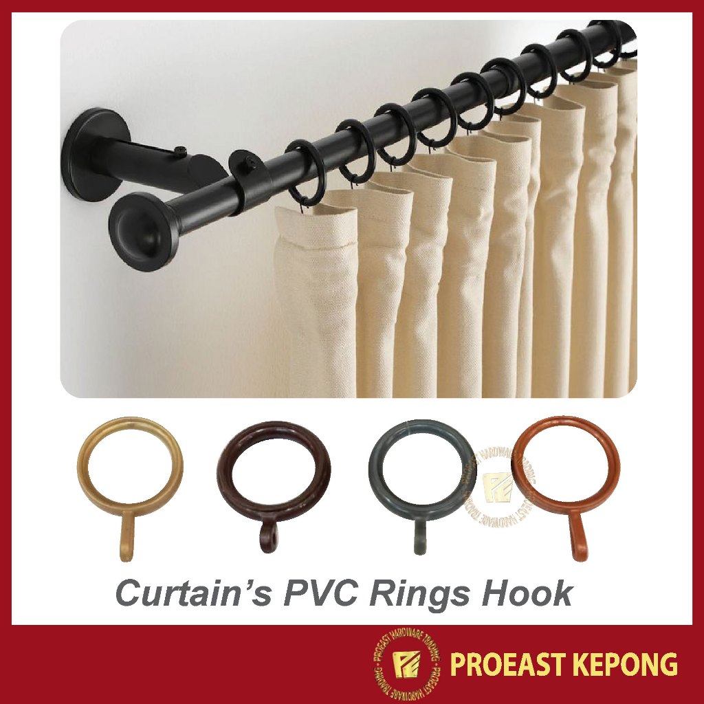 Curtain's PVC Colors Rings Hook / Curtain Rod Ring Hook / Curtain's ...